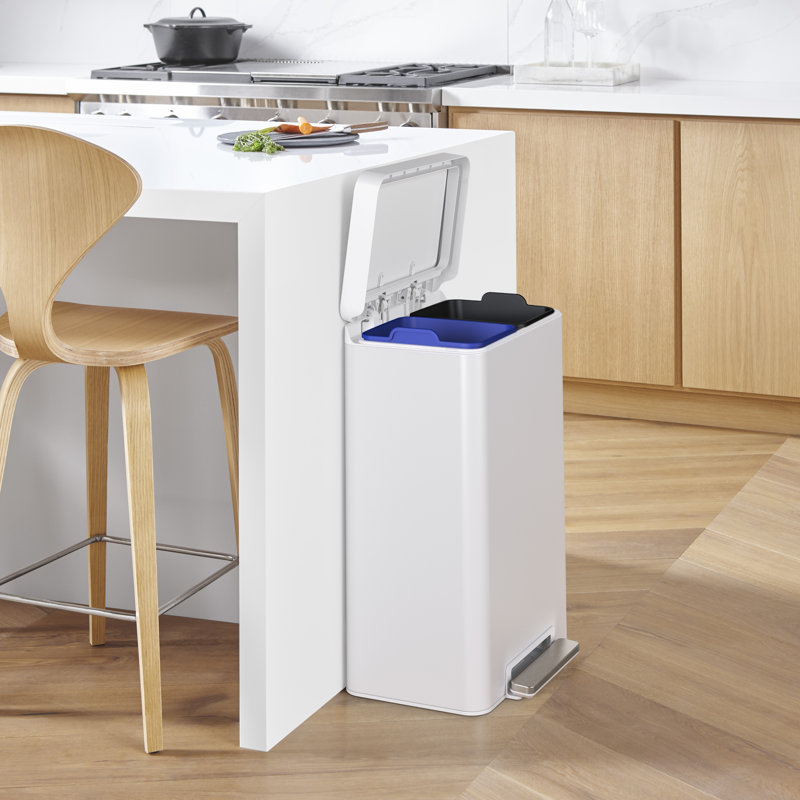 Kohler Dual Compartment 13 Gallon Step On Trash Can & Reviews | Wayfair Kohler Dual Compartment 13 Gallon Step On Trash Can & Reviews | Wayfair